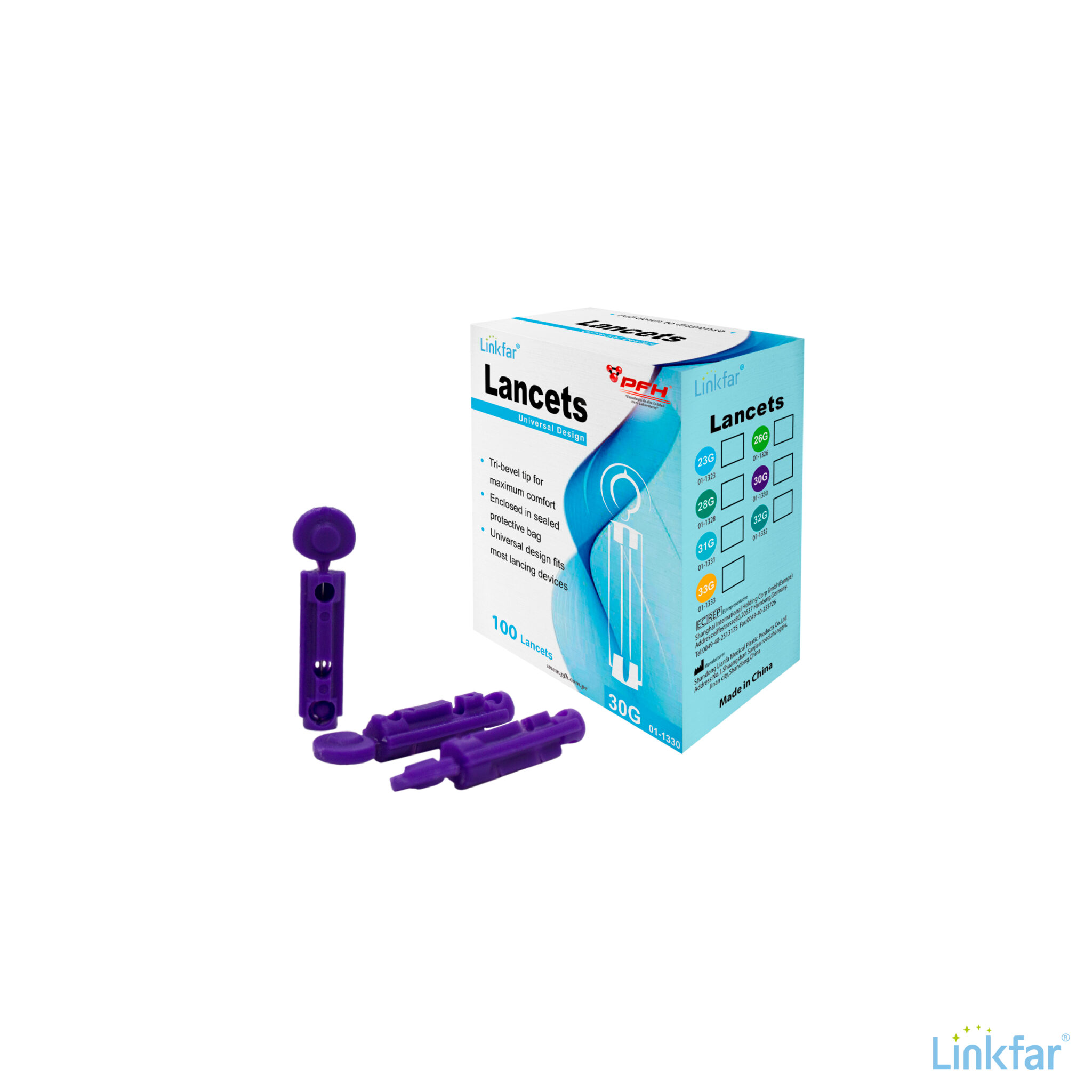 LANCETAS ESTERILES 30G CAJA X 100 - PFH