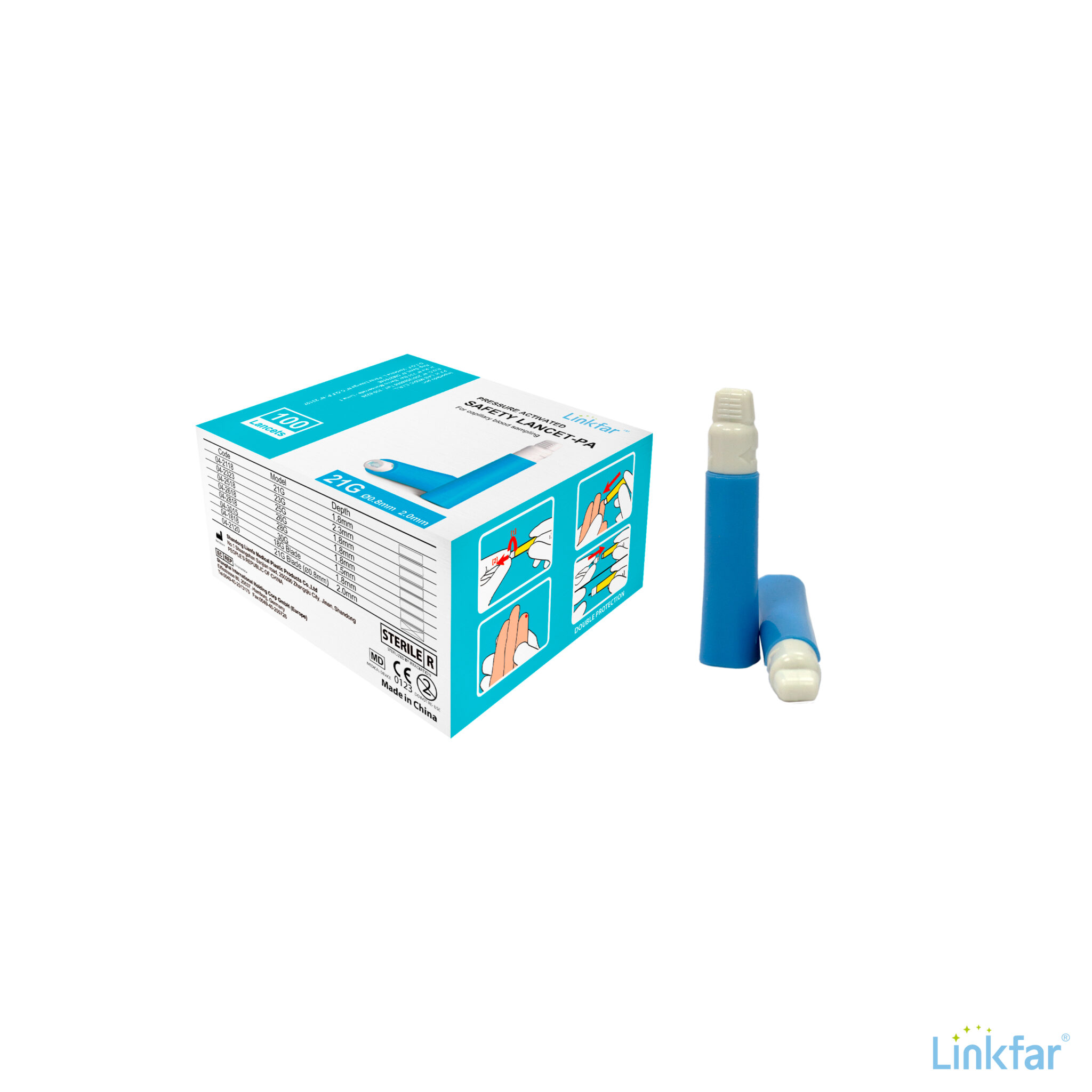 LANCETAS RETRACTILES SAFETY 26G X 1.8MM (CAJA X 100) - PFH